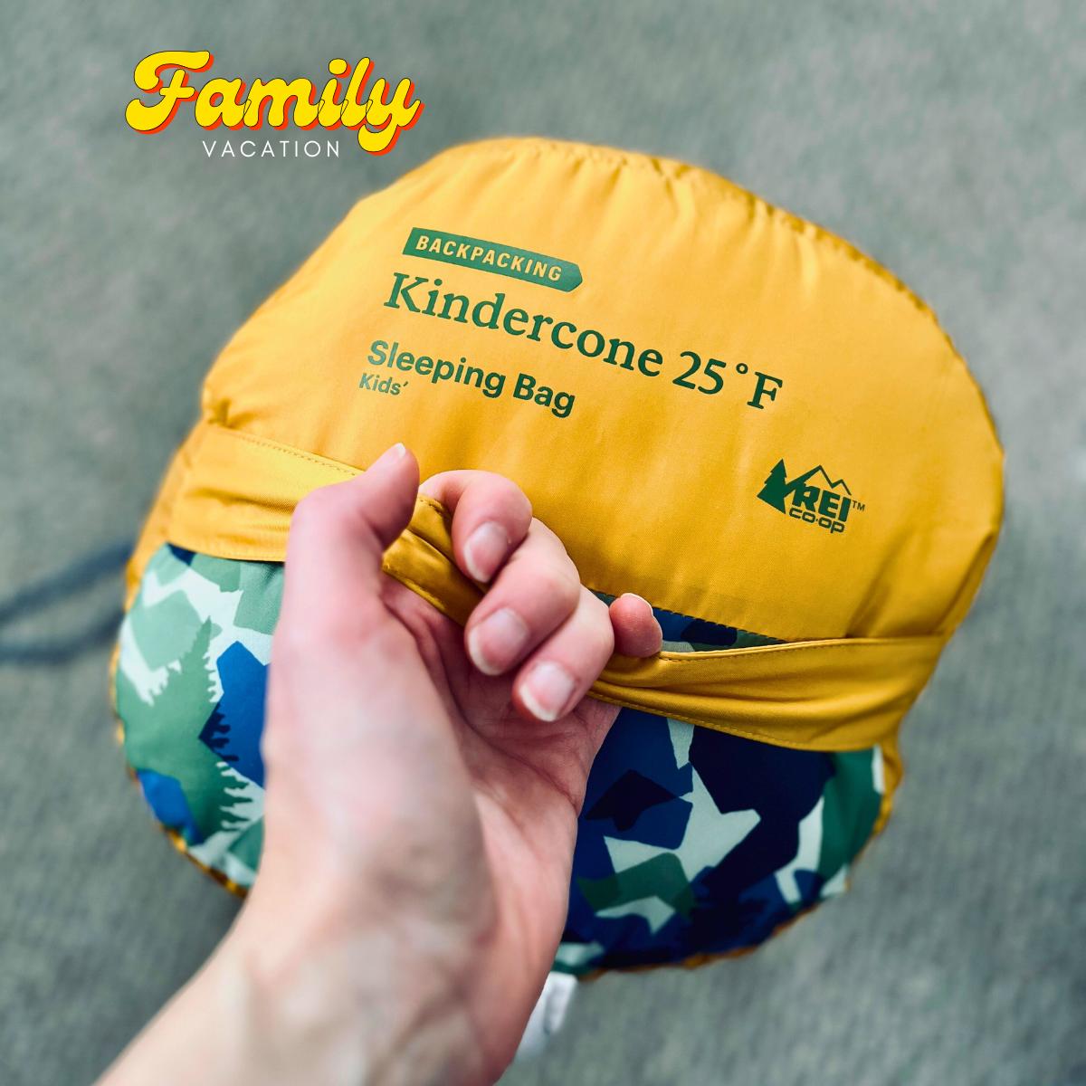 Kids Camping Gear - REI Kindercone 25 Sleeping Bag And Kindercamp ...